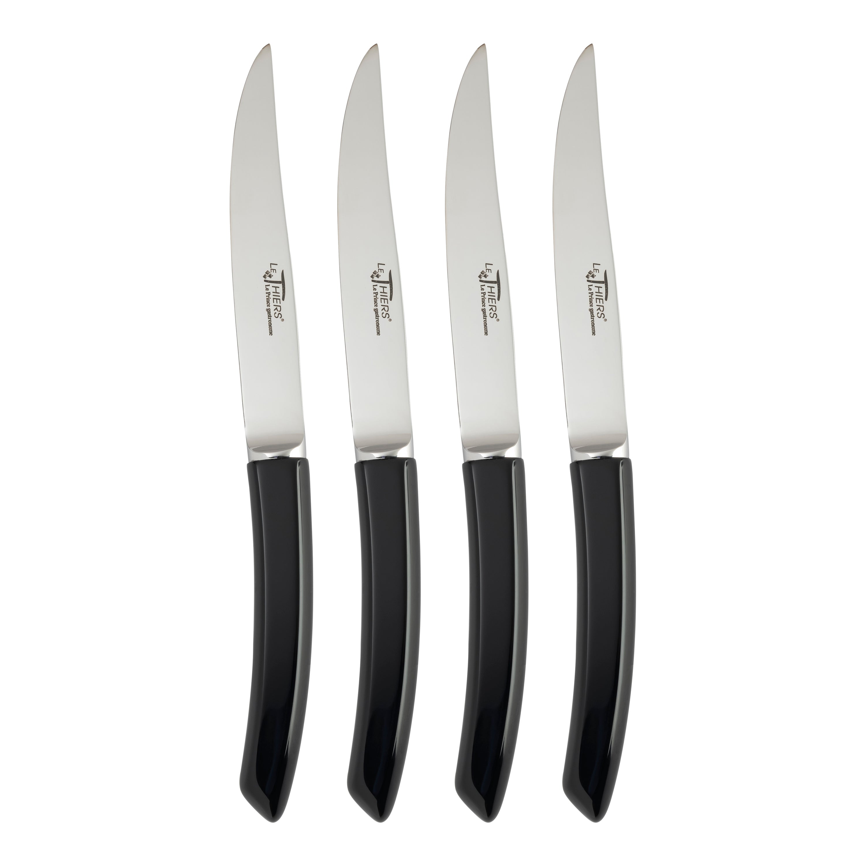 Au Nain "Le Thiers Prince Gastronome" Set of 4 Steak Knives with Black ...